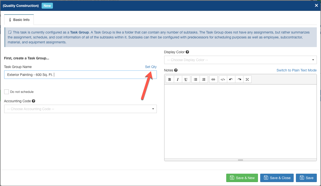 Using the Quantity (Qty) Field
